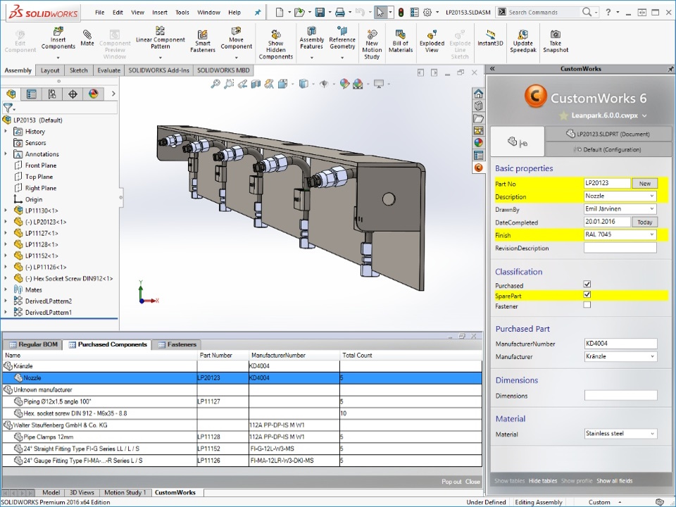 CustomWorks Add-in za SolidWorks dokumentaciju - PDF, DWG, DXF | SOLFINS