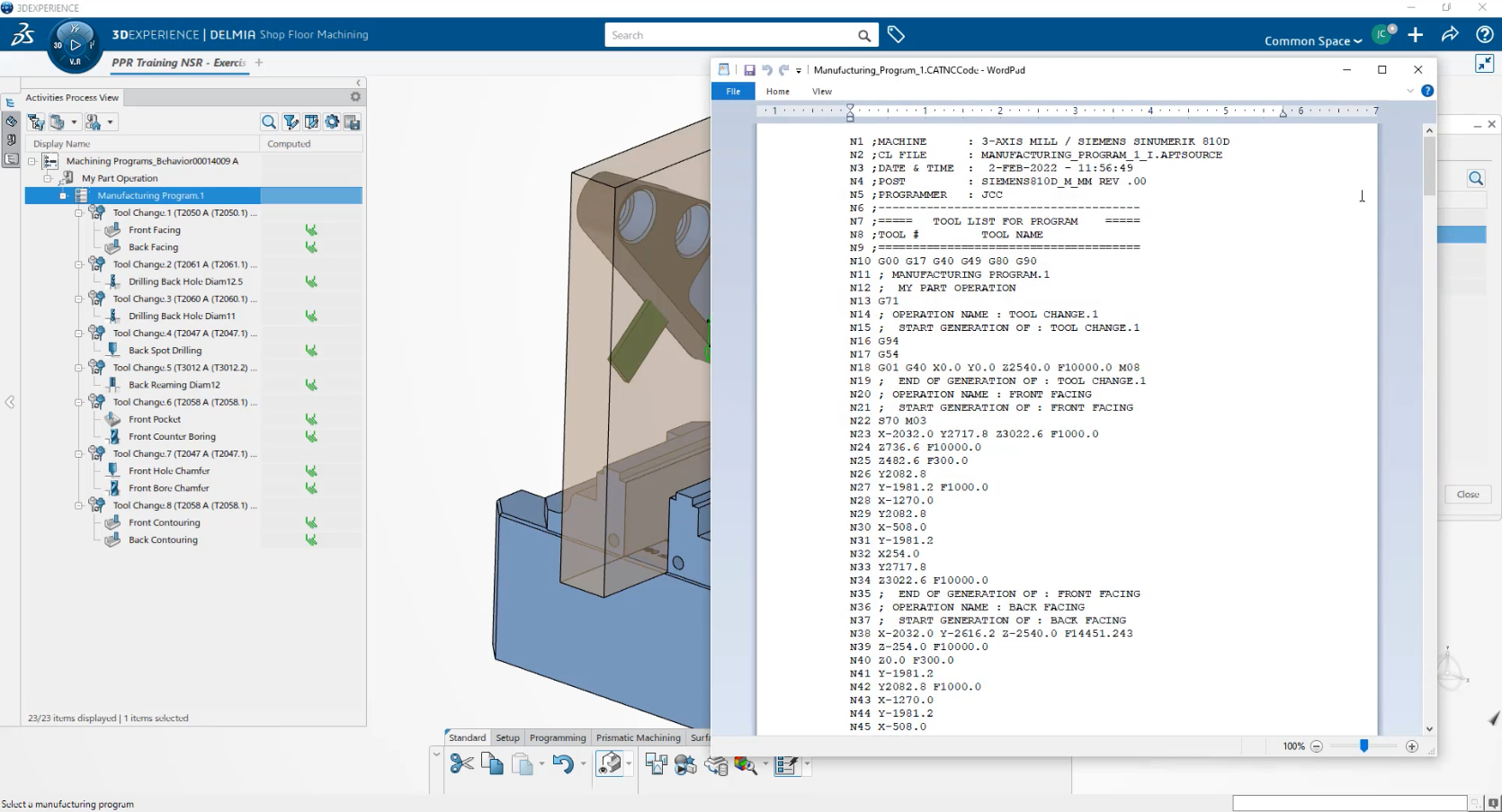 DELMIA Machining - generisanje g-koda | SOLFINS